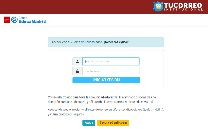 Correo Educamadrid -【ACCESO】